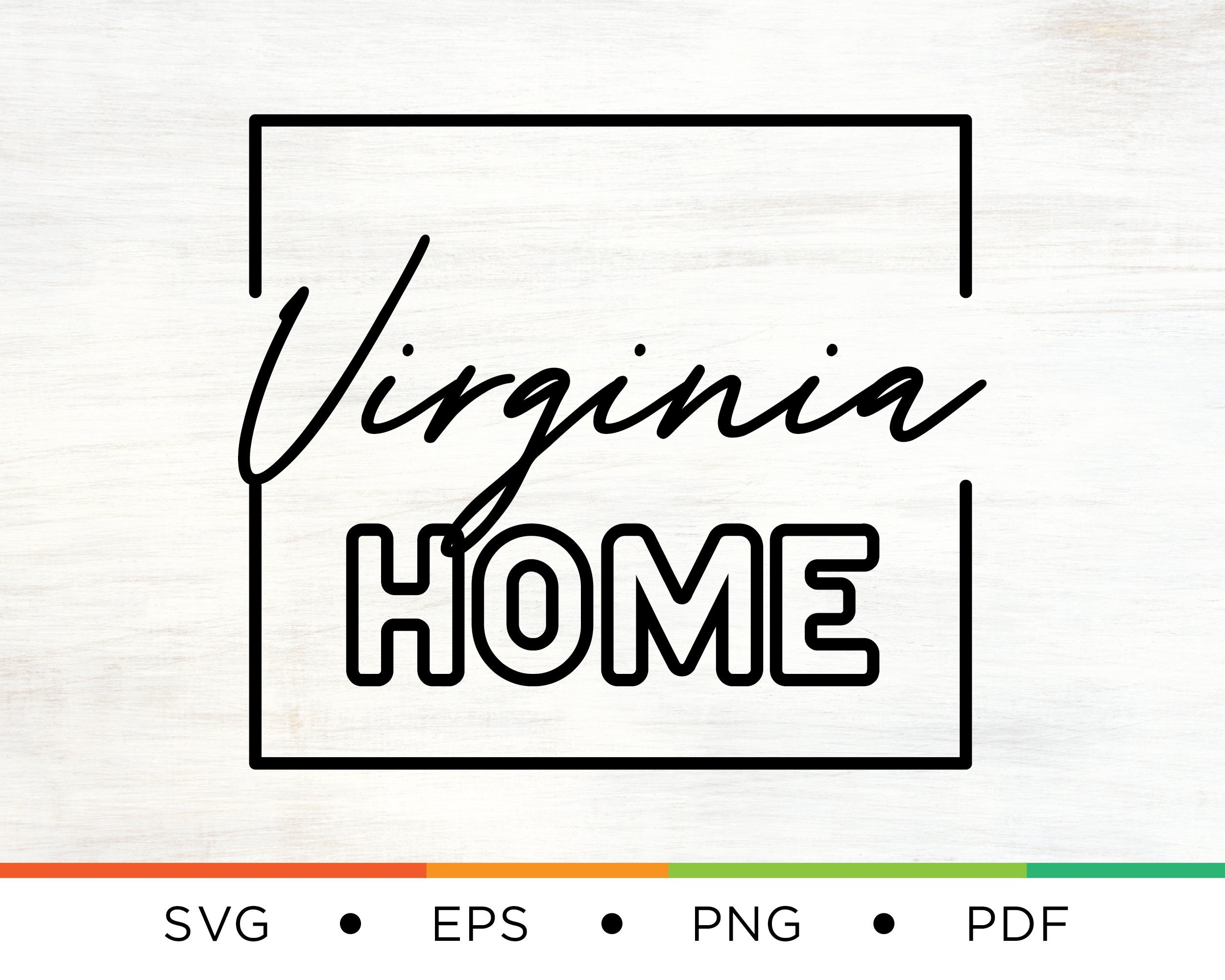 Virginia Home Script Svg Virginia Home Svg Virginia SVG | Etsy