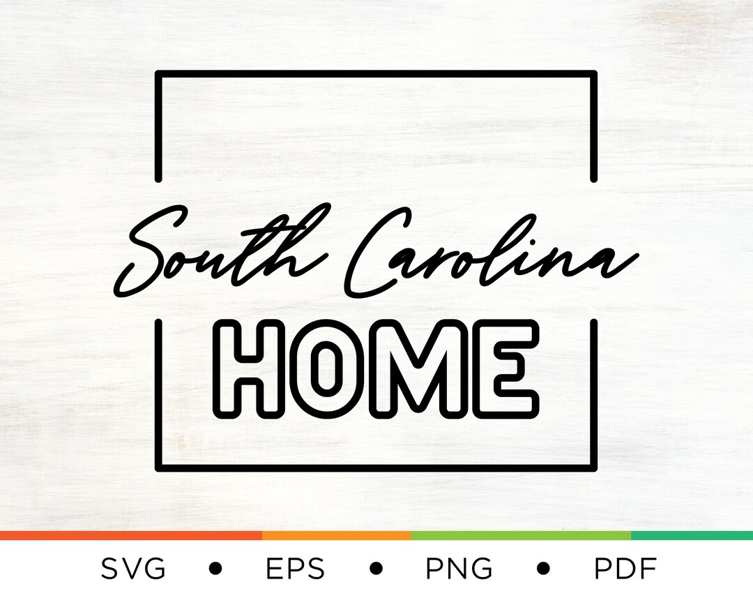 South Carolina Home Script Svg - South Carolina Home Svg - South ...