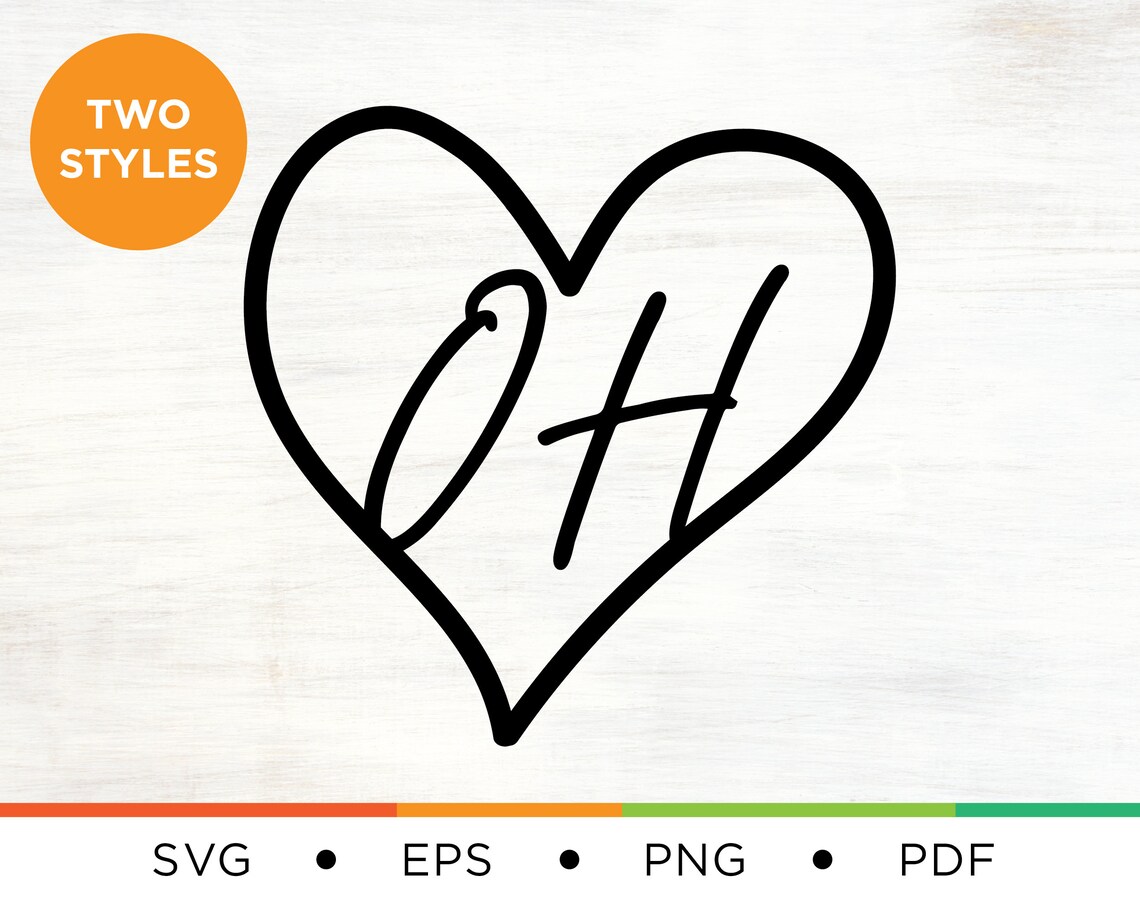 Ohio Heart SVG Ohio State SVG Ohio Svg State Svg Heart | Etsy Canada