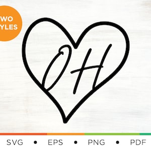 Ohio Heart SVG - Ohio State SVG - Ohio Svg - State Svg - Heart Svg ...