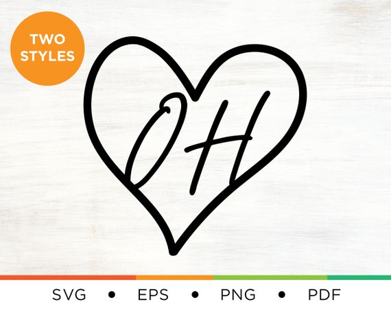 Ohio Heart SVG Ohio State SVG Ohio Svg State Svg Heart | Etsy Canada