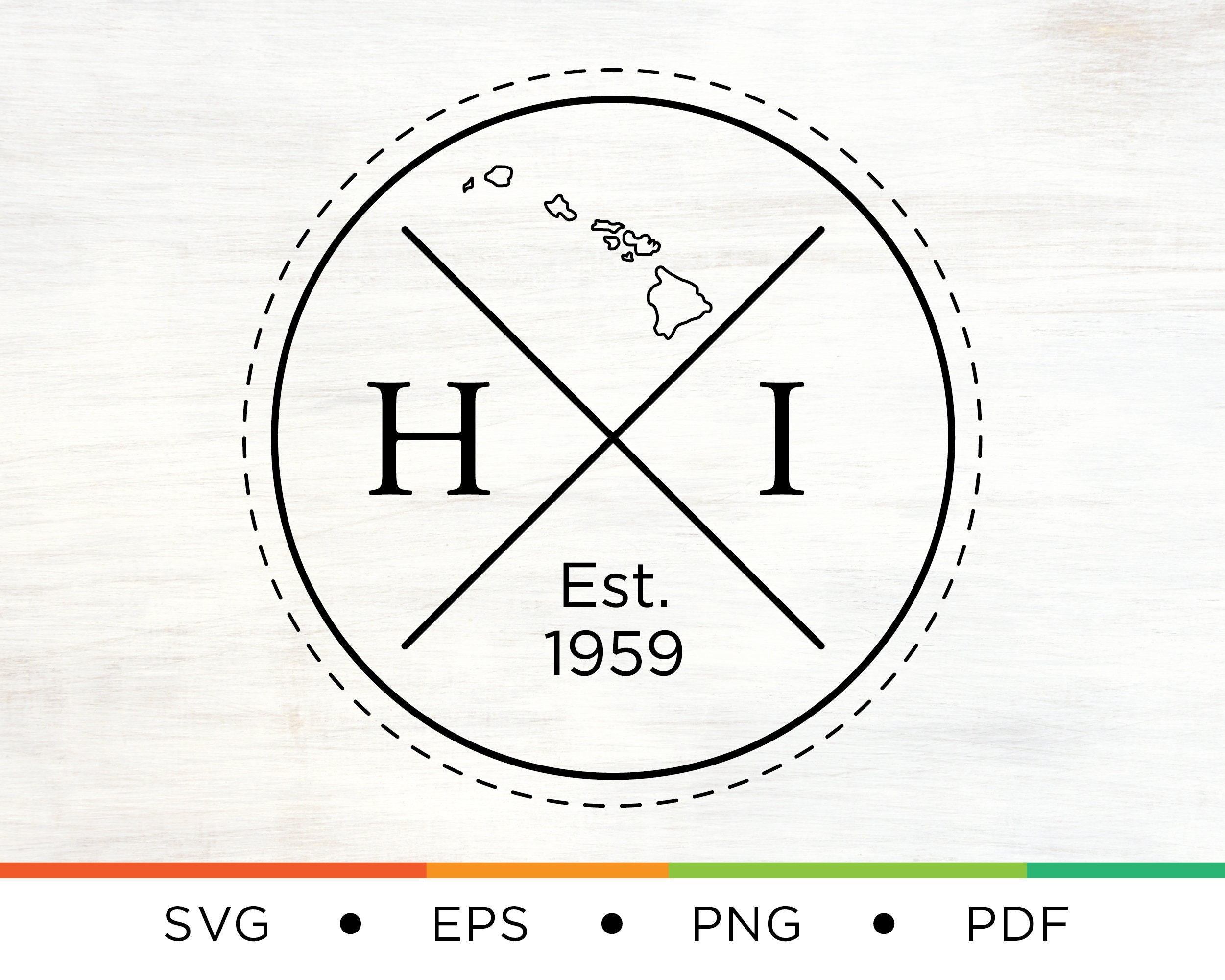 Hawaii Home SVG Hawaii Logo Svg Hawaii Svg HI Svg | Etsy