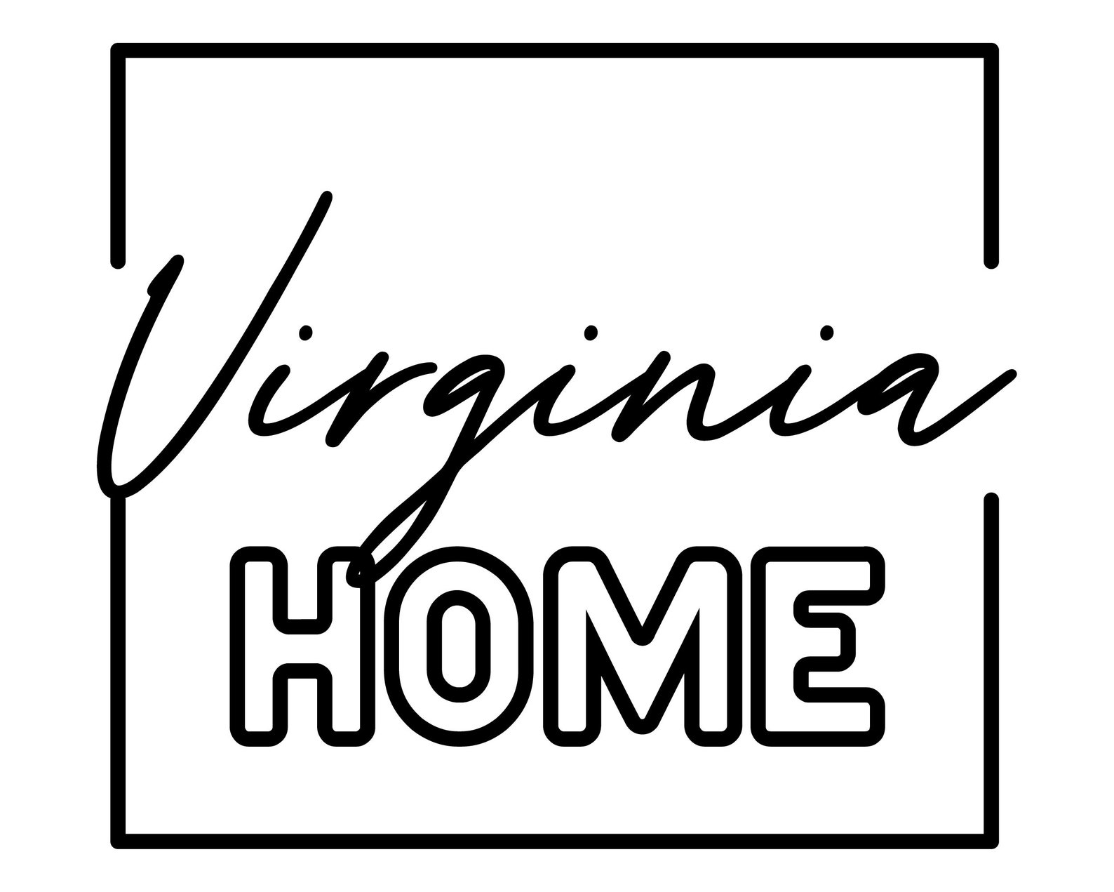 Virginia Home Script Svg Virginia Home Svg Virginia SVG - Etsy