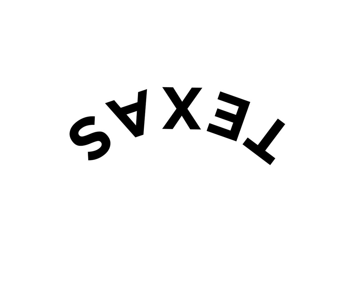 Texas Arched Logo - Texas Arched Font - Texas Upside Down Logo - Texas ...