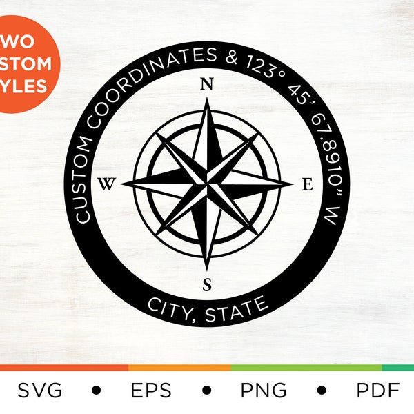 Coordinates Svg - Etsy