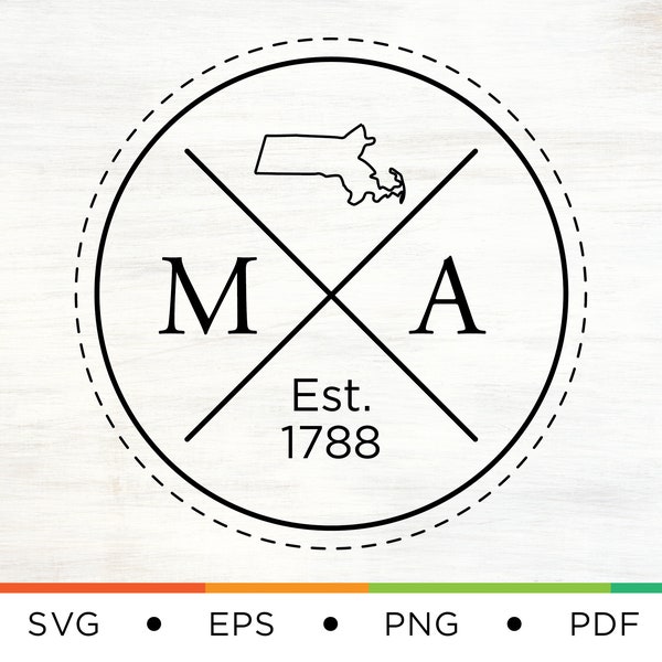 State of Massachusetts Logo - Etsy