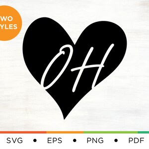 Ohio Heart SVG - Ohio State SVG - Ohio Svg - State Svg - Heart Svg ...