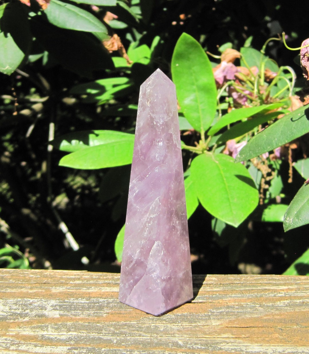 AMETHYST Polished OBELISK 4-sided Tower/ Pointed CRYSTAL Protection ...