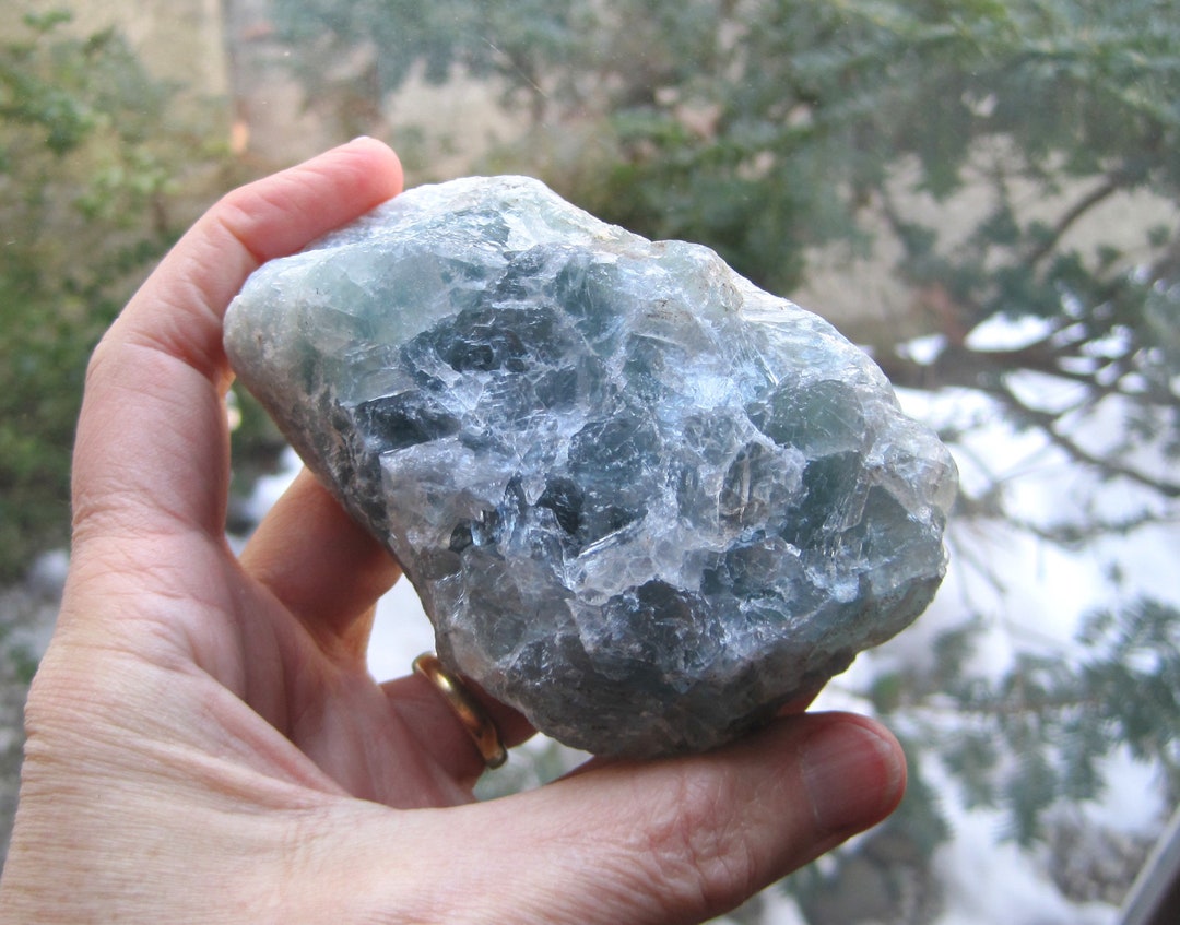 Green FLUORITE Rough Natural CRYSTAL Cluster Healing, Energizing ...