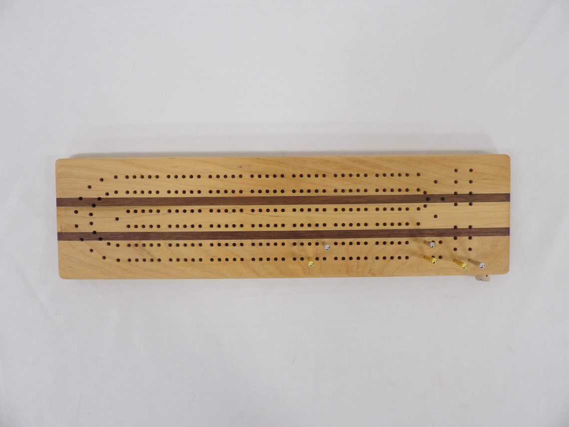 Cribbage Board / Wood Cribbage Board / Mixed Wood Cribbage Board ...
