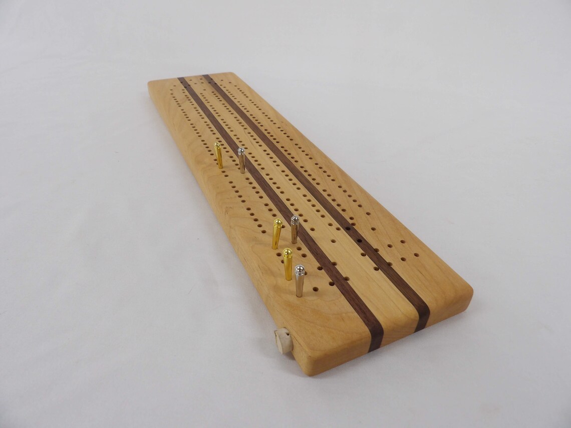 Cribbage Board / Wood Cribbage Board / Mixed Wood Cribbage Board ...