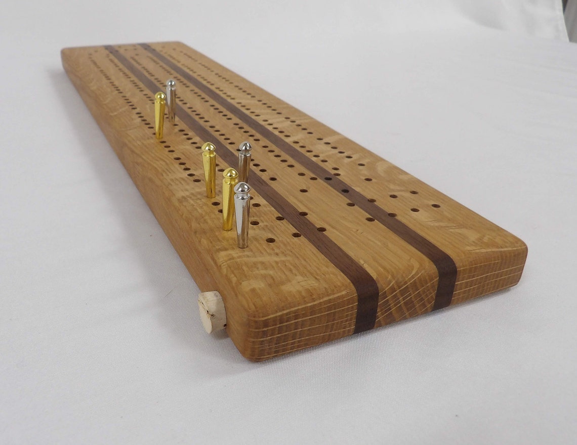 Cribbage Board / Wood Cribbage Board / Mixed Wood Cribbage - Etsy