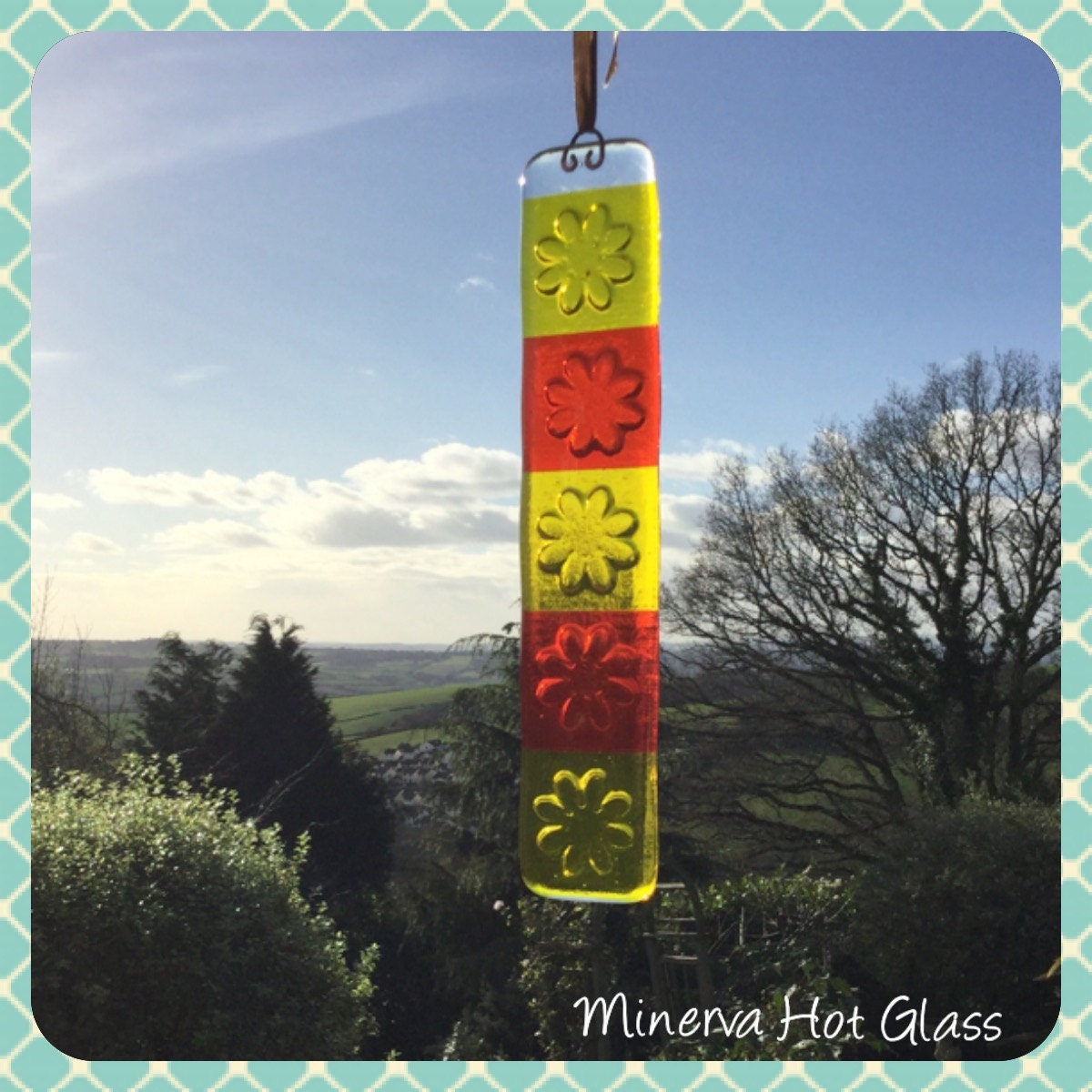 Fused Glass Suncatcher Glass Light Catcher Fused Glass Art - Etsy