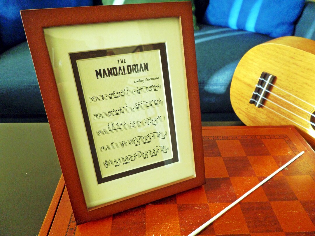 The Mandalorian Score Desk Frame Sheet Music Framed in a - Etsy