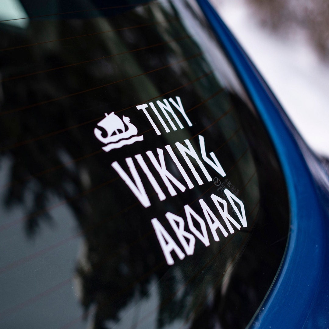 Tiny Viking Car Decal - Etsy