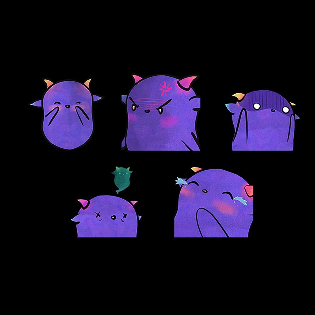 Purple Demon Emote Pack - Etsy
