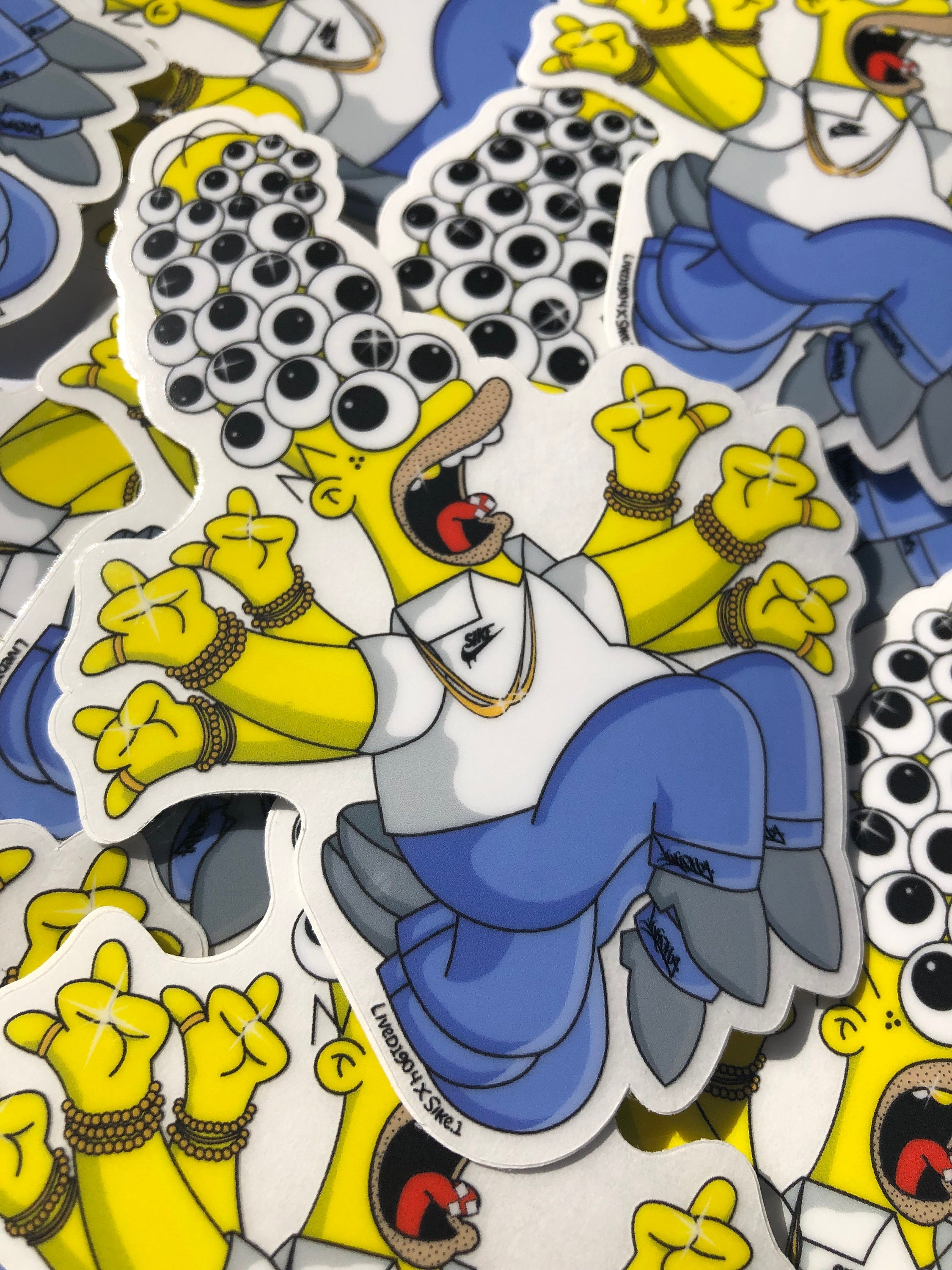 Lysergic Homer Clear Vinyl Sticker - Etsy