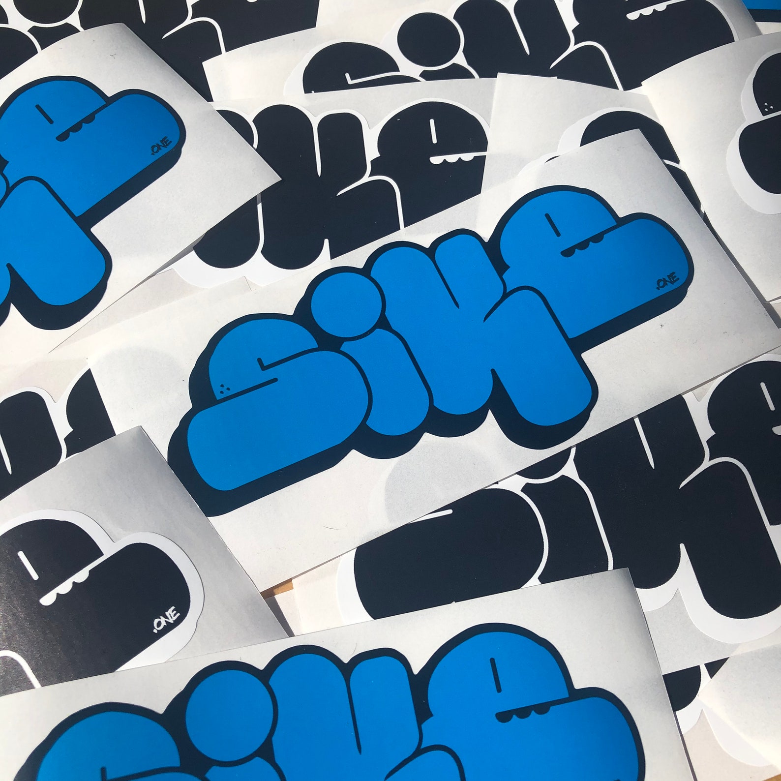 Sike One BLUE Eggshell Sticker EZ PEEL | Etsy