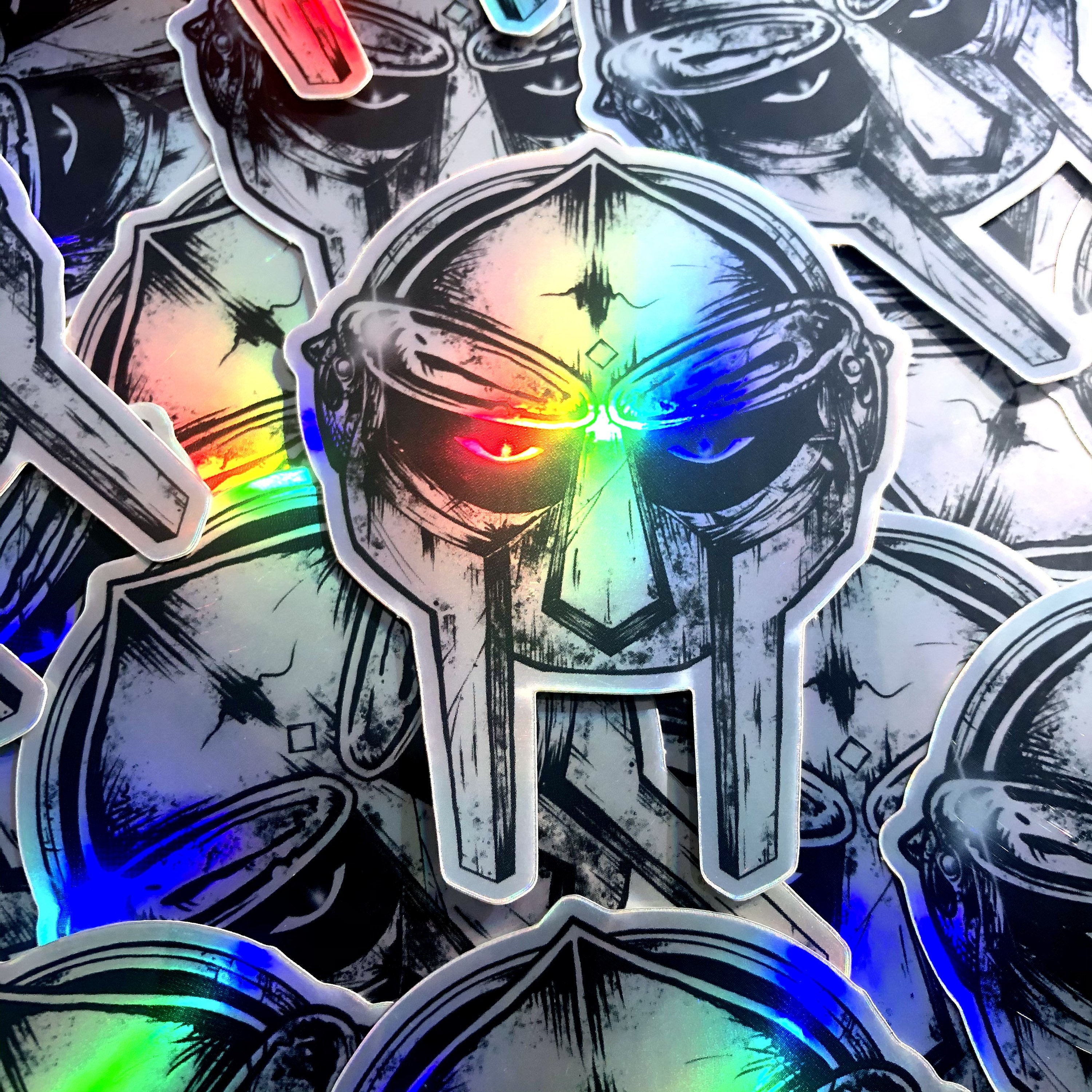 MF Doom Holographic Sticker - Etsy