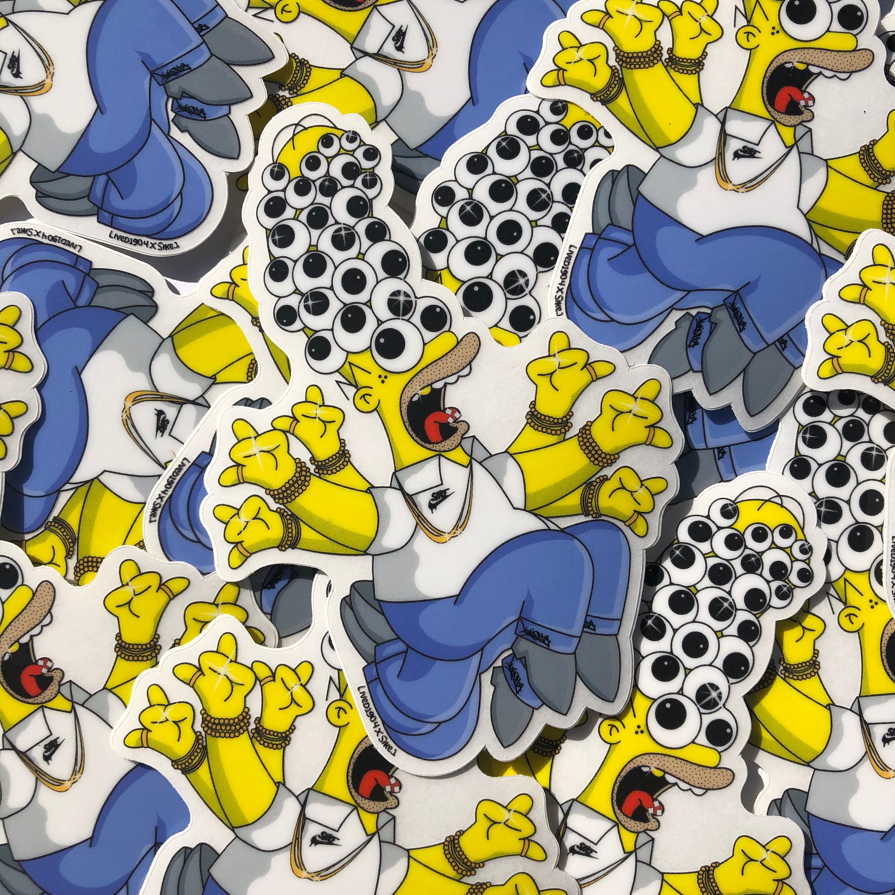 Lysergic Homer Clear Vinyl Sticker - Etsy