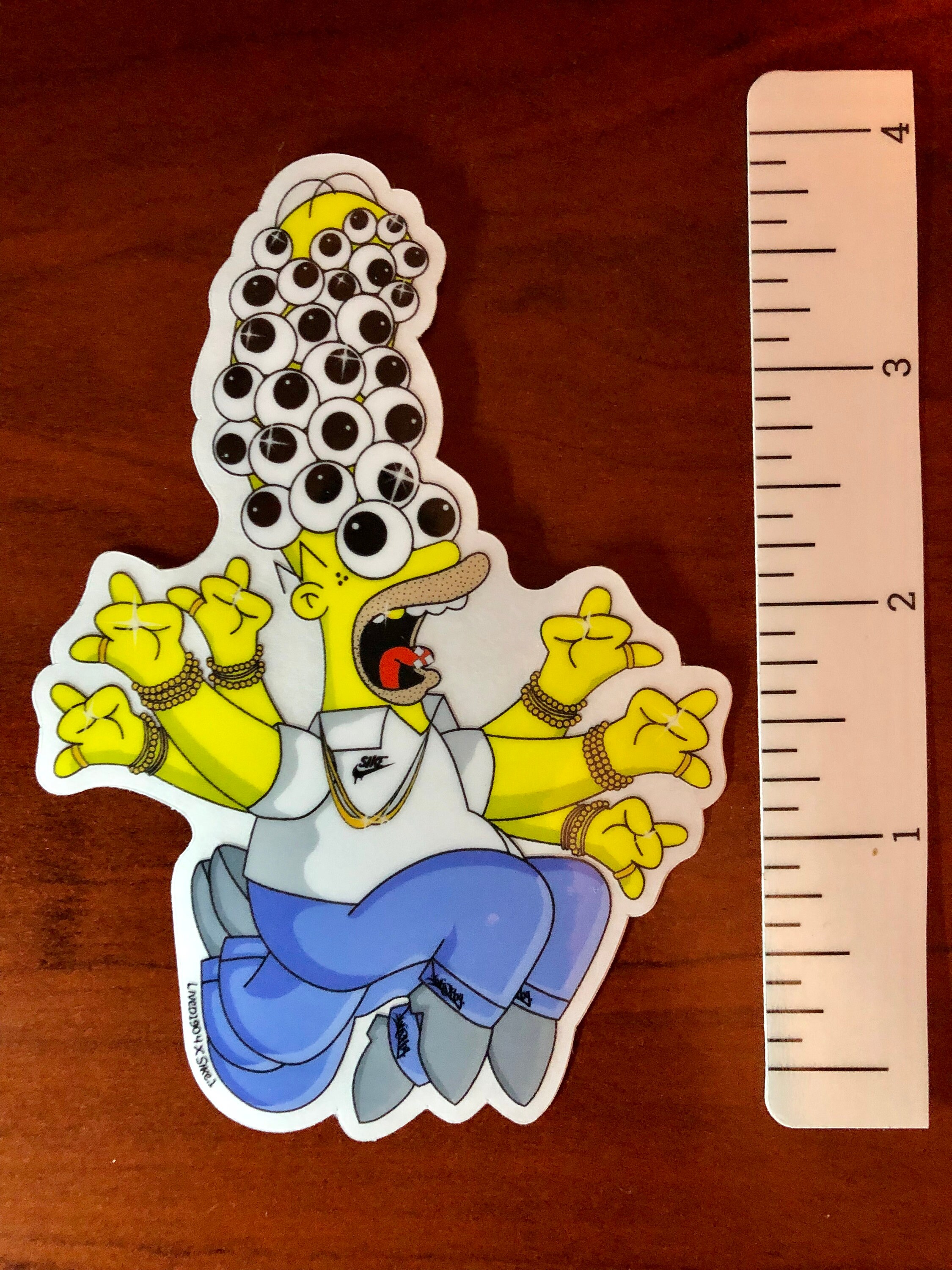 Lysergic Homer Clear Vinyl Sticker - Etsy