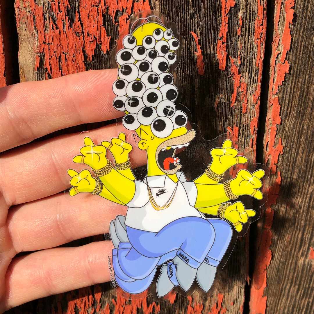 Lysergic Homer - Clear Vinyl Sticker - Etsy