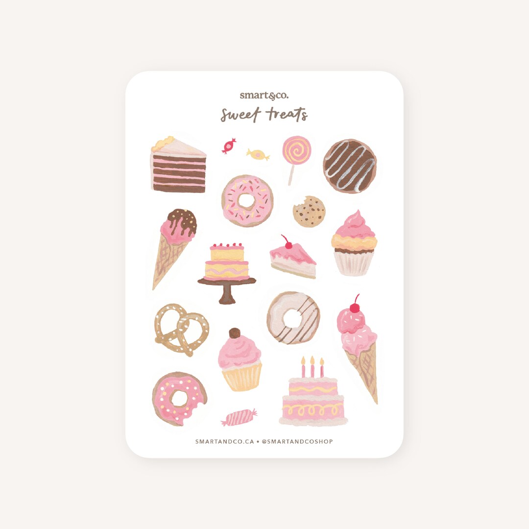 SWEET TREATS Sticker Sheet | Bullet Journal Stickers, Planner Stickers ...