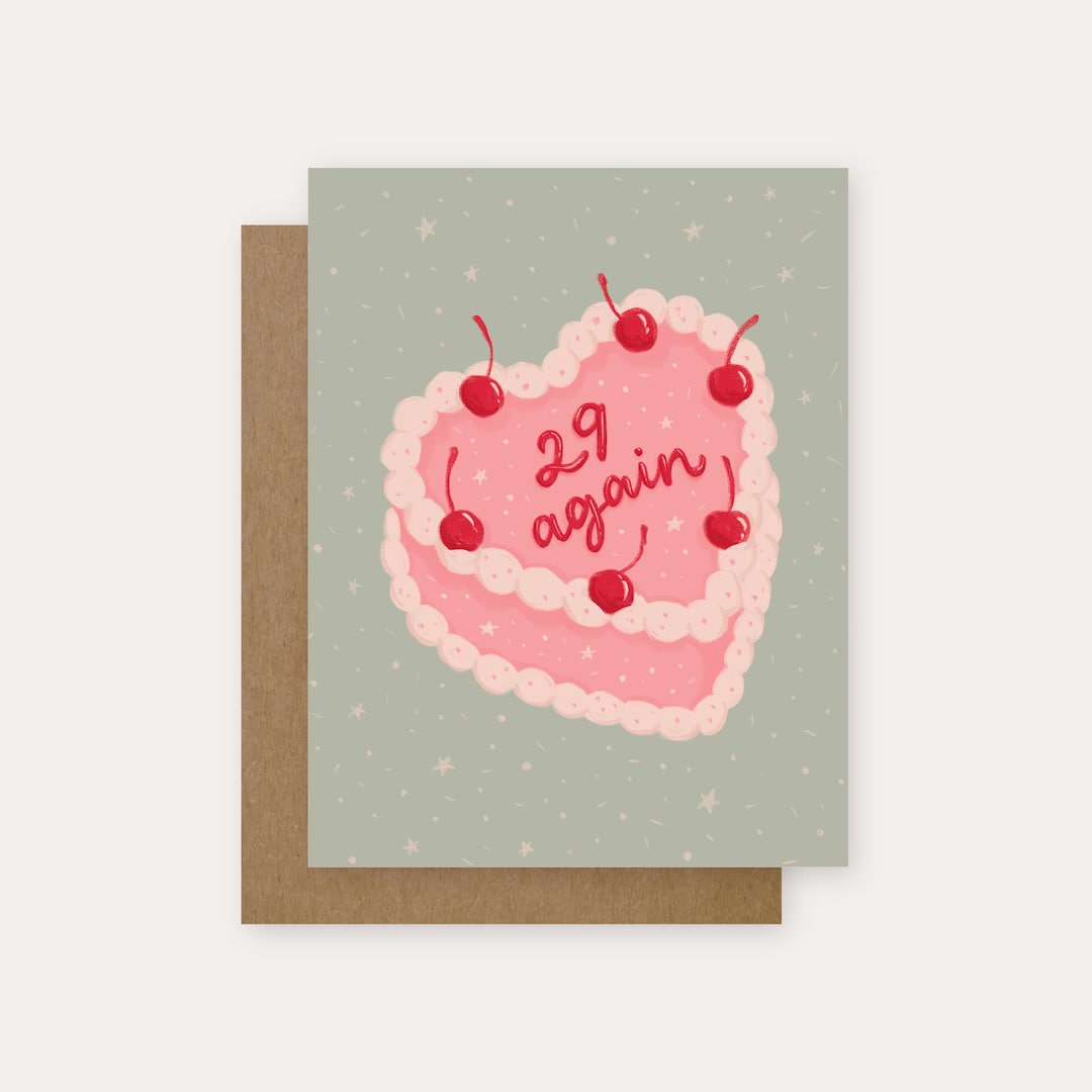 29 Again Birthday Greeting Card Blank Inside - Etsy
