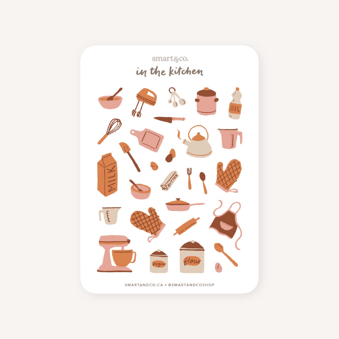 IN THE KITCHEN Sticker Sheet Bullet Journal Stickers, Planner Stickers ...