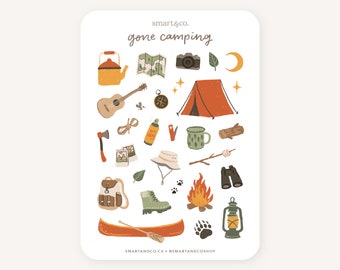 Adventure Awaits Camping Vinyl Sticker Sheet Great for Planners ...