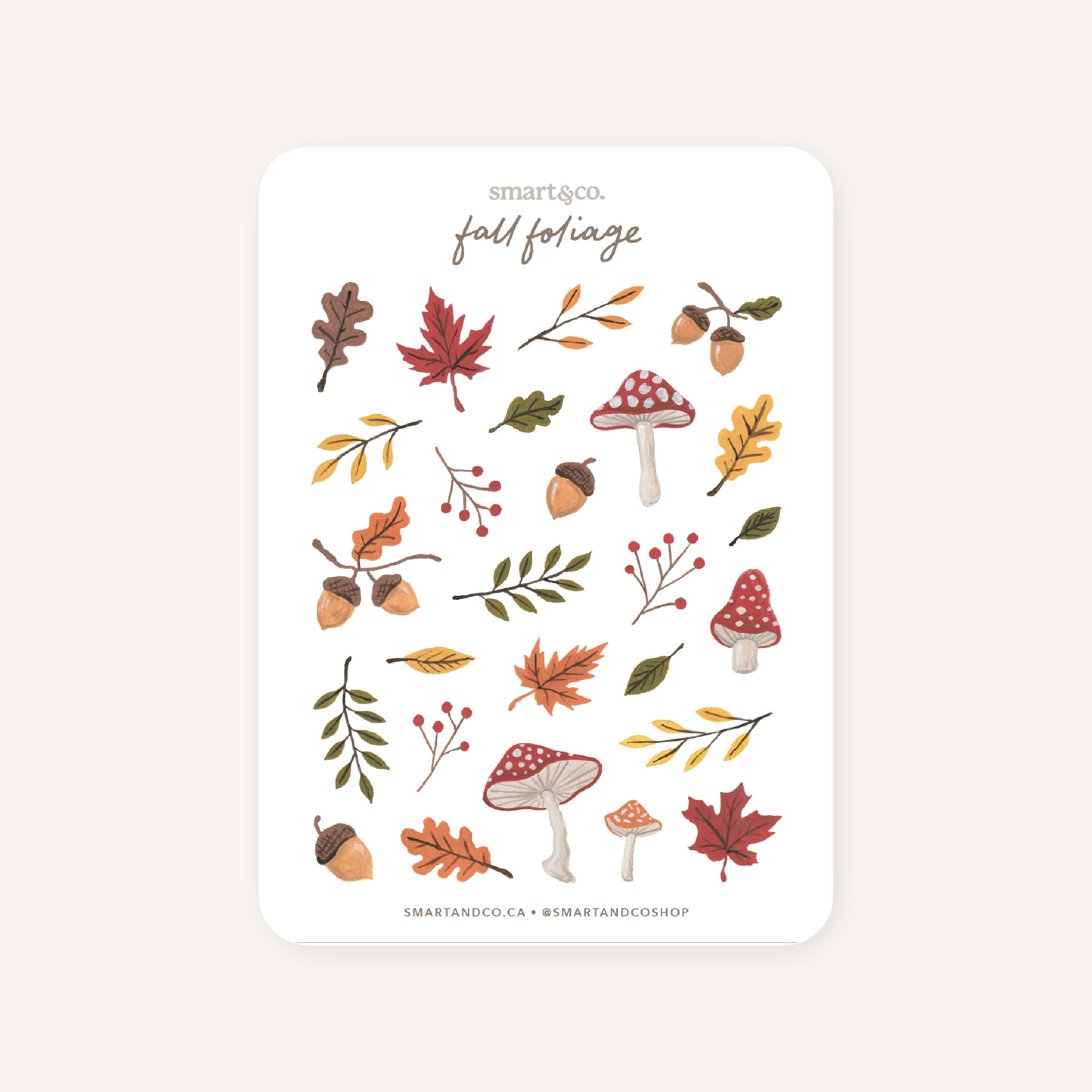FALL FOLIAGE Sticker Sheet Bullet Journal Stickers Planner | Etsy
