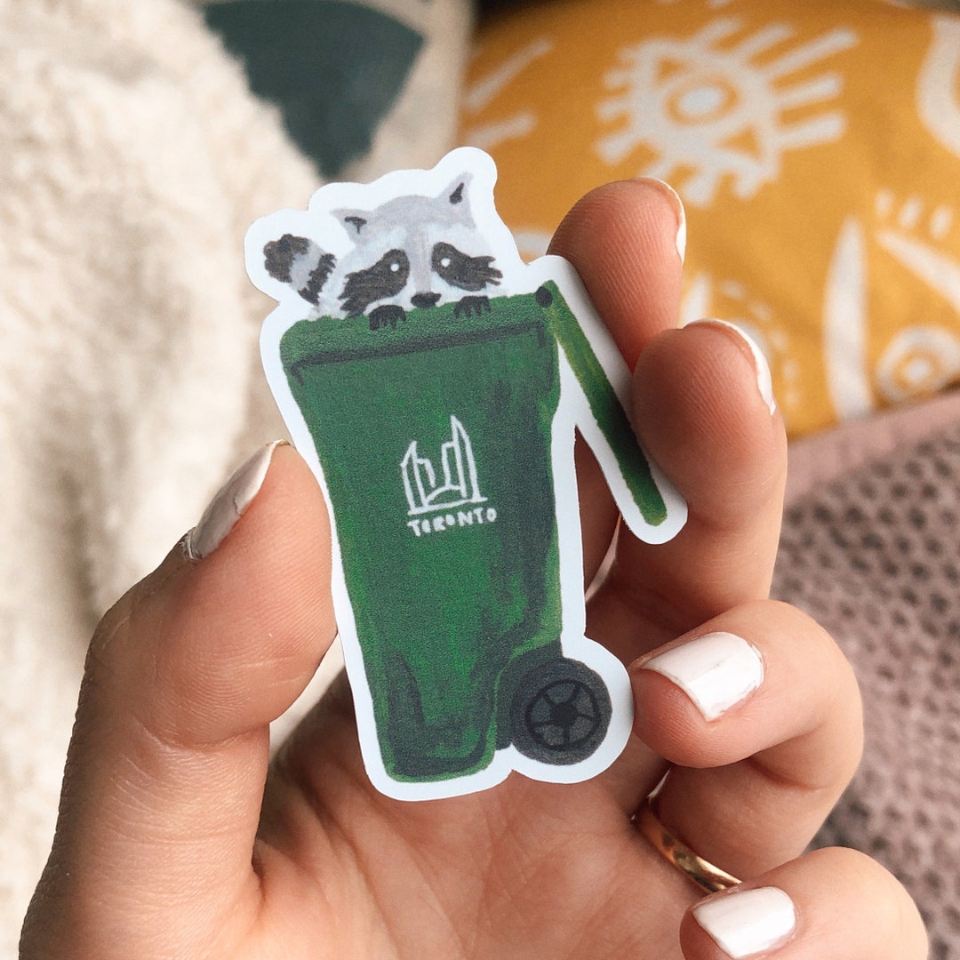 TORONTO TRASH PANDA | Weather Resistant Matte Vinyl Sticker - Etsy