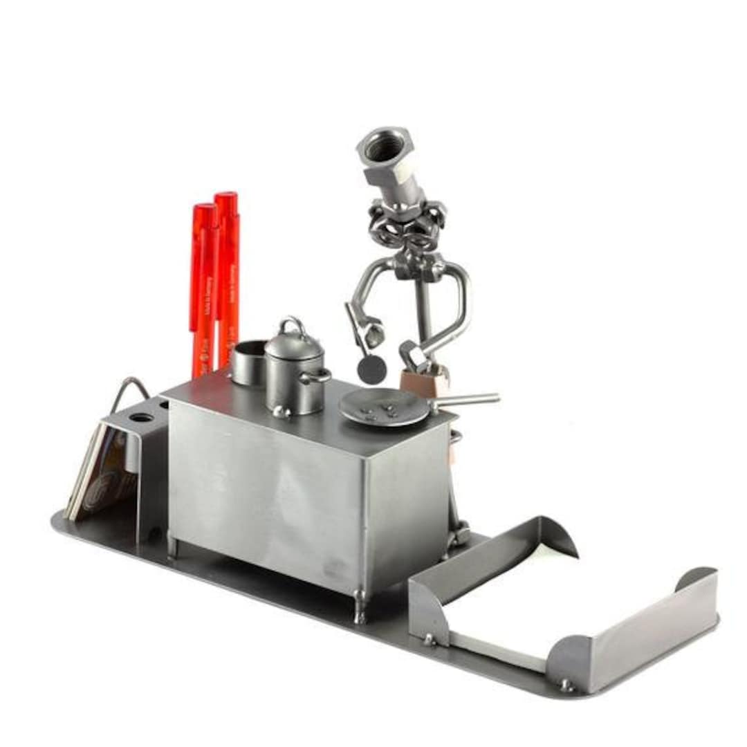 Nuts and Bolts Sculpture "chef Desk Organizer" - Handmade Ornament ...