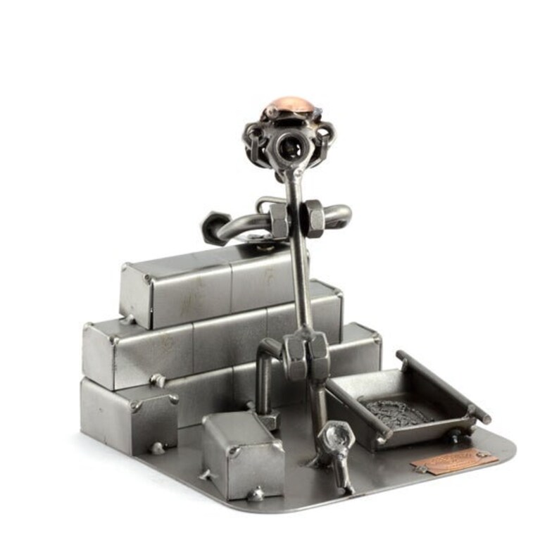 Nuts and Bolts Sculpture bricklayer Handmade - Etsy