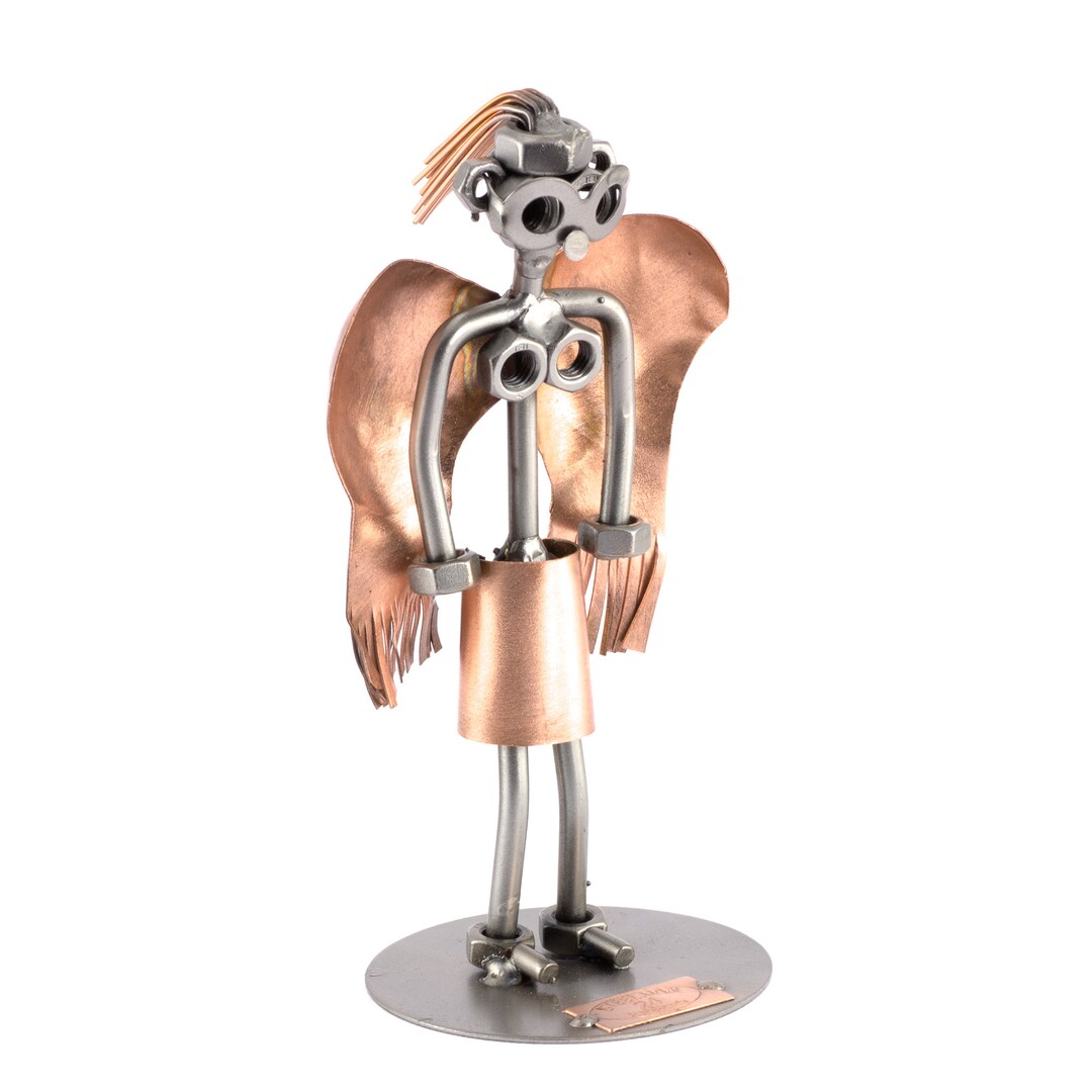 Nuts and Bolts Sculpture "guardian Angel" - Handmade Ornament Figurine ...