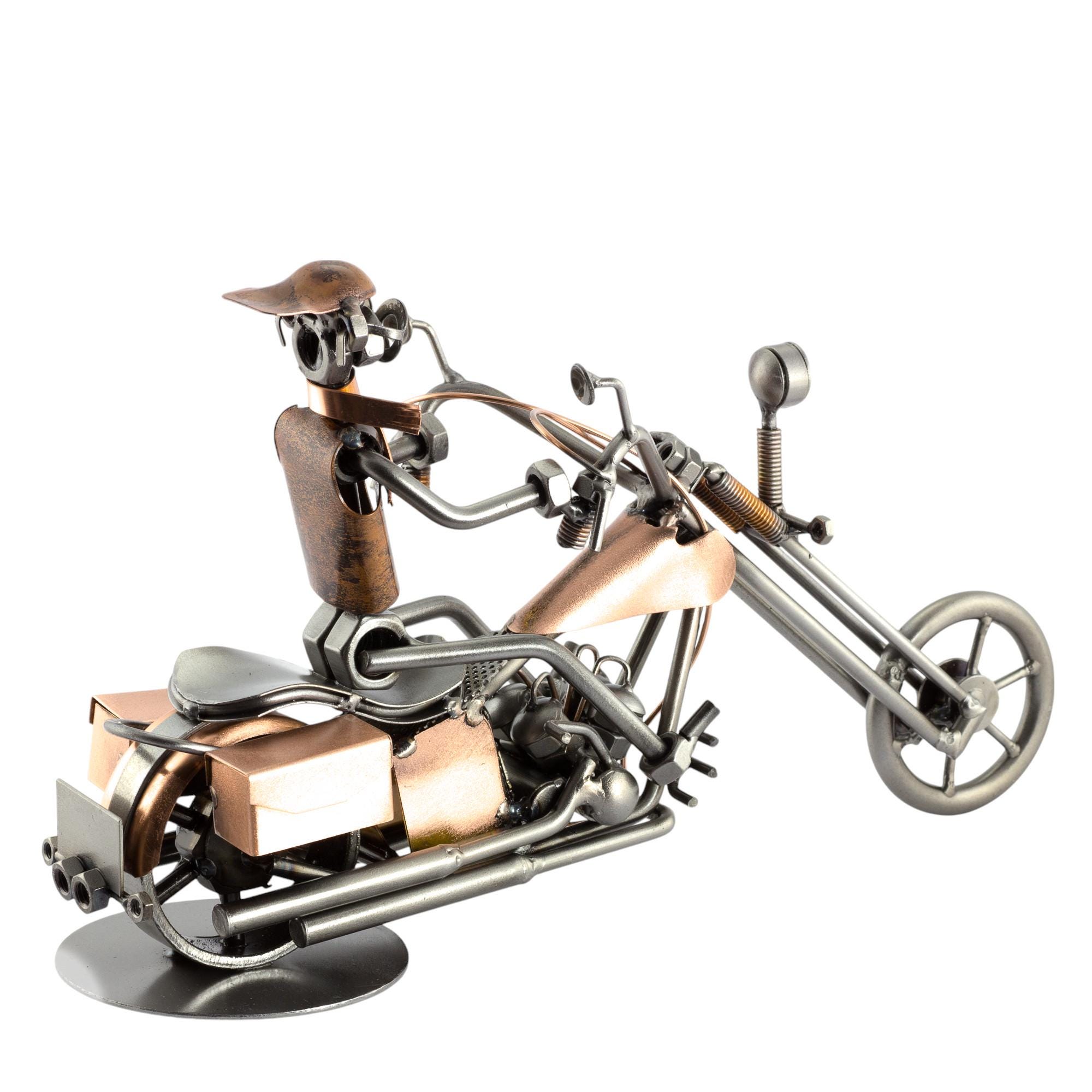 Nuts and Bolts Sculpture "chopper With Copper" - Handmade Ornament ...