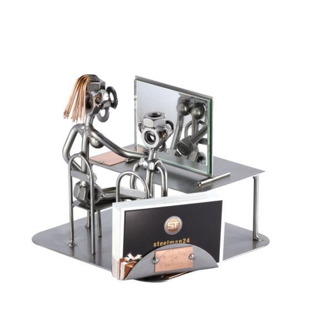 Nuts and Bolts Sculpture speech Therapy With Business Card Holder ...