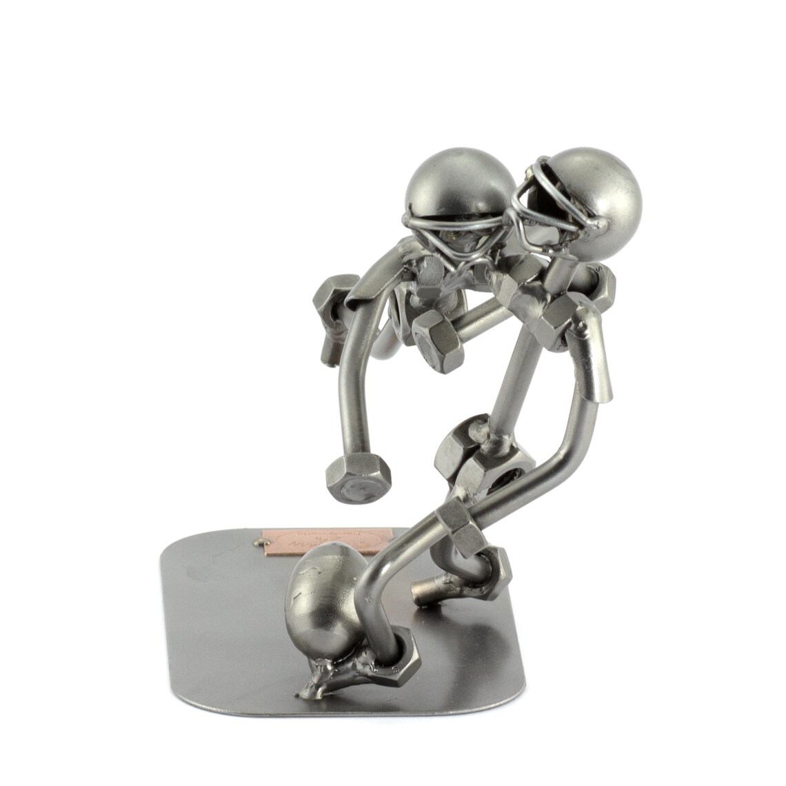 Nuts and Bolts Sculpture "football Tackle" - Handmade Ornament Figurine ...