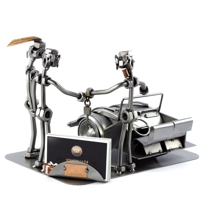 Nuts and Bolts Sculpture "automobile Salesperson With Business Card ...