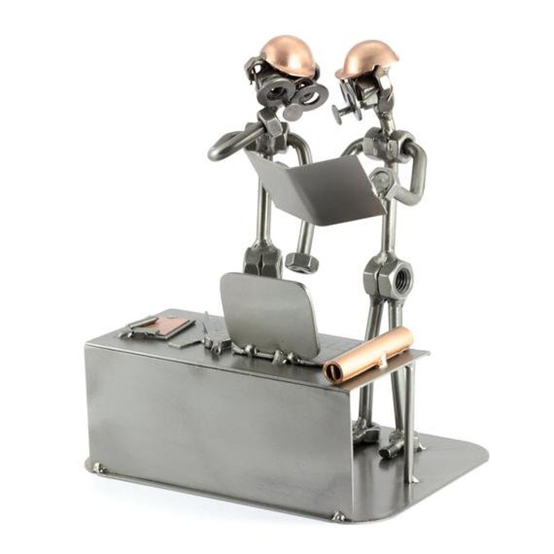 Nuts and Bolts Sculpture "engineer 2 Person" - Handmade Ornament ...