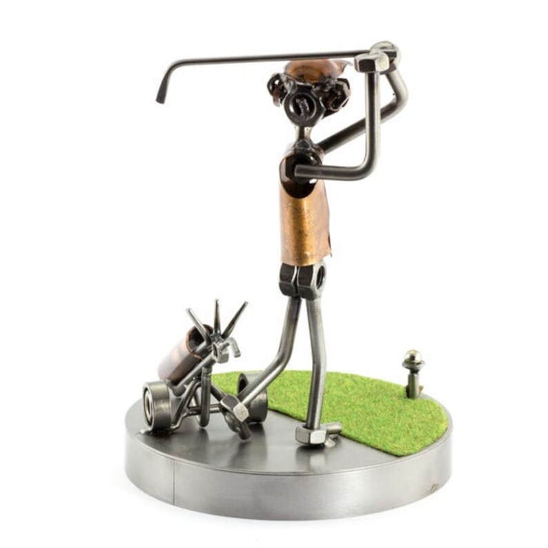 Nuts and Bolts Sculpture golf Drive on the Green | Etsy