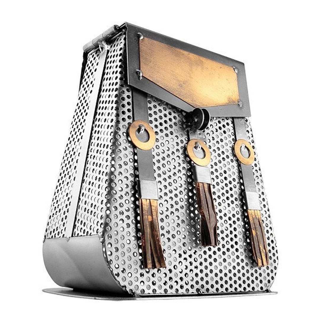 Nuts and Bolts Sculpture "bag Money Box" - Handmade Ornament Figurine ...