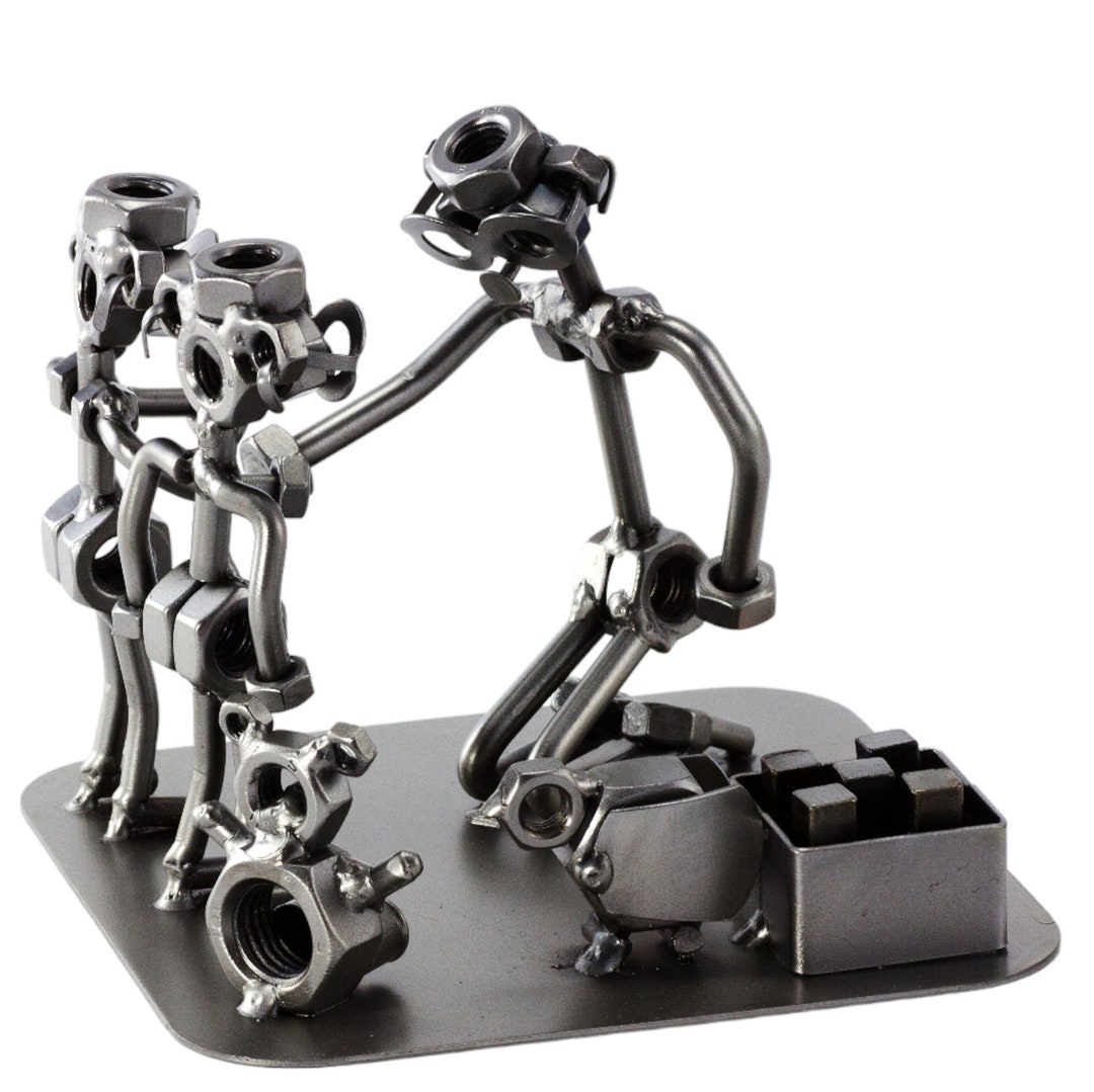 Nuts and Bolts Sculpture "male Educator" - Handmade Ornament Figurine ...
