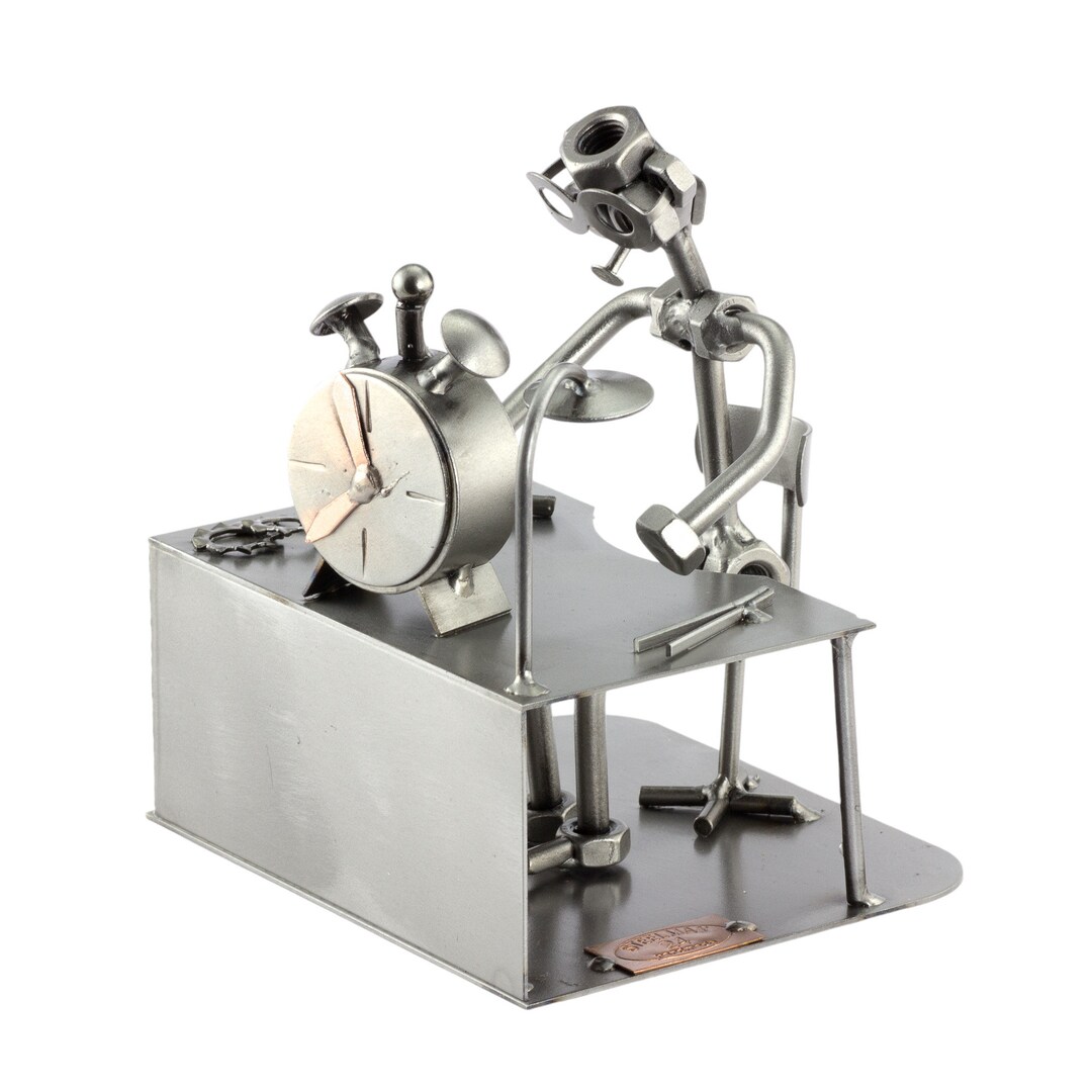 Nuts and Bolts Sculpture "clockmaker" - Handmade Ornament Figurine - Etsy