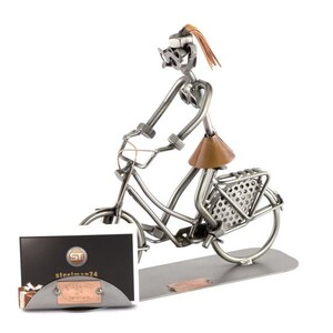 Nuts and Bolts Sculpture dutch Bike With Business Card Holder Handmade ...