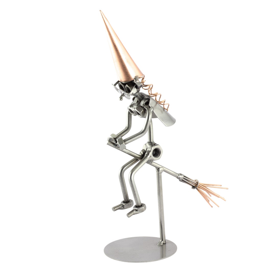 Nuts and Bolts Sculpture "witch" - Handmade Ornament Figurine - Etsy