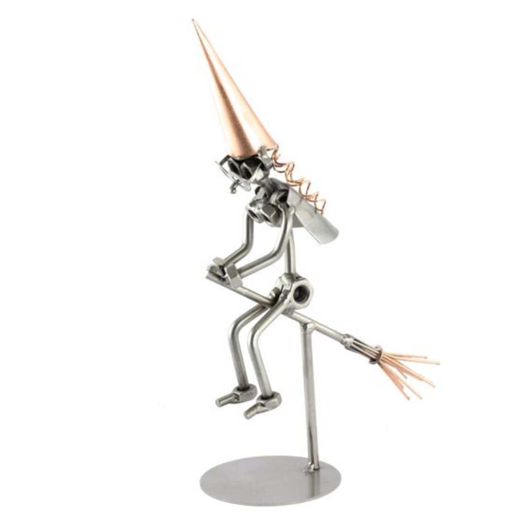 Nuts and Bolts Sculpture witch Handmade Ornament Figurine - Etsy