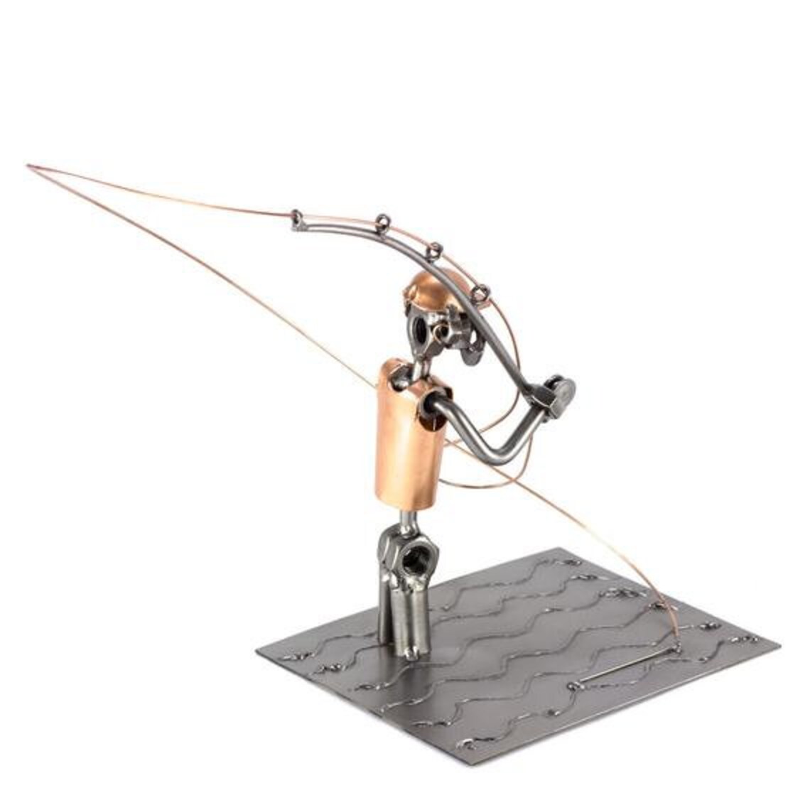 Nuts and Bolts Sculpture fly Fishing Handmade | Etsy