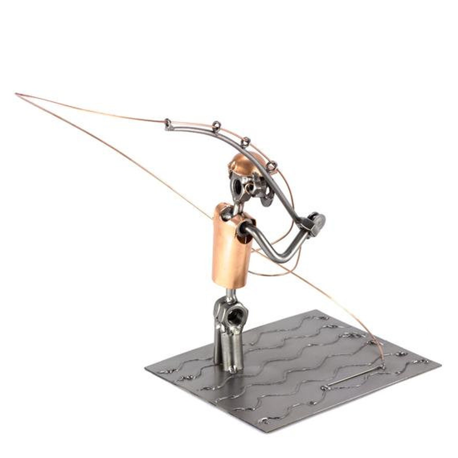 Nuts and Bolts Sculpture fly Fishing Handmade | Etsy