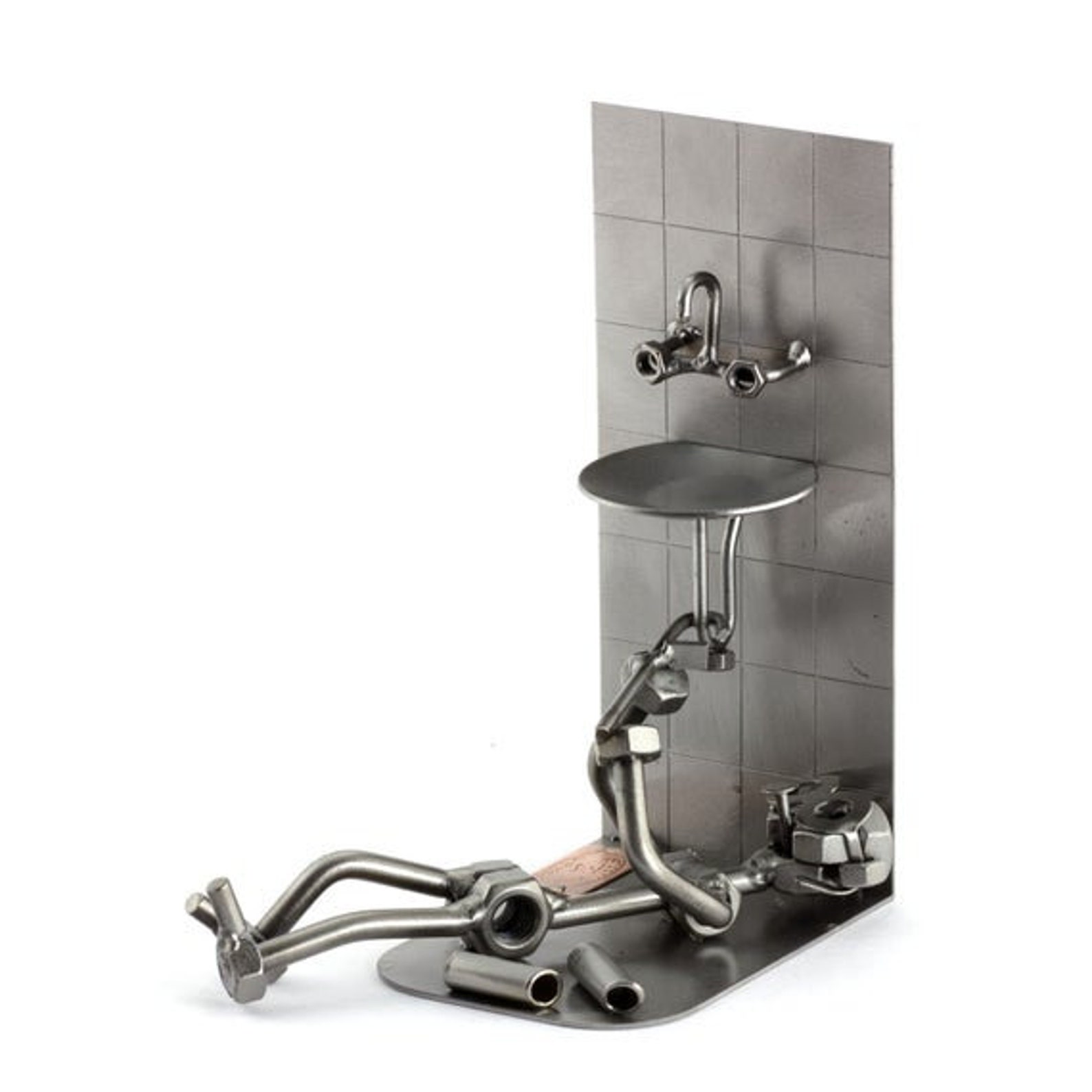 Nuts and Bolts Sculpture plumber Handmade | Etsy